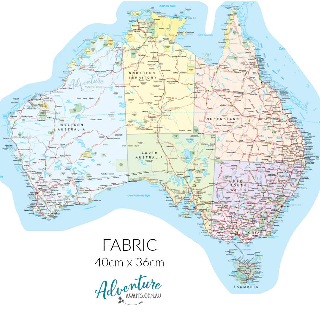 Map of Australia Sticker – Adventure Gear